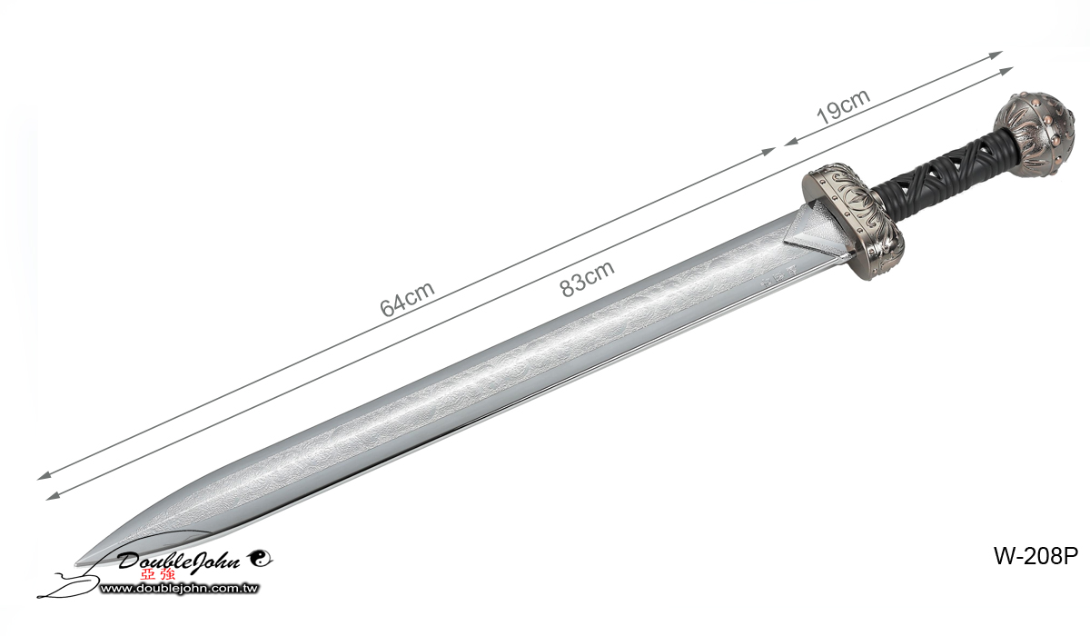 Western Swords 西洋刀劍/W-208P Gladius 古羅劍(電鍍) グラディウス ロ-マンソ-ド-亞強模具.雙強刀研